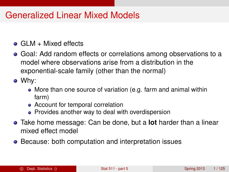 Generalized Linear Mixed Models