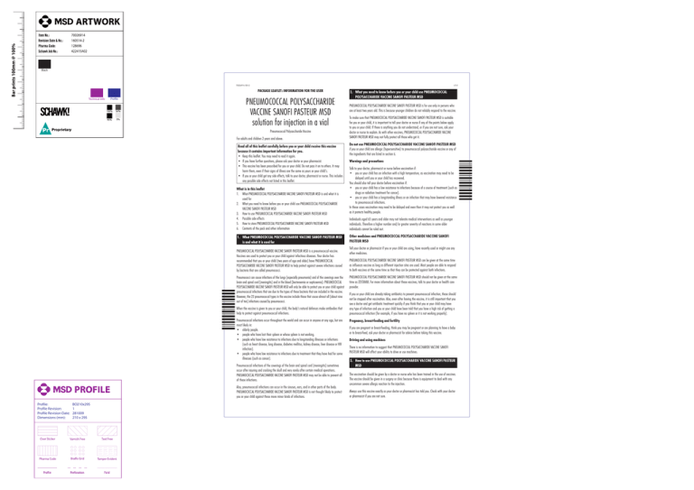 PACKAGE LEAFLET: INFORMATION FOR THE USER POLYSACCHARIDE VACCINE SANOFI ...
