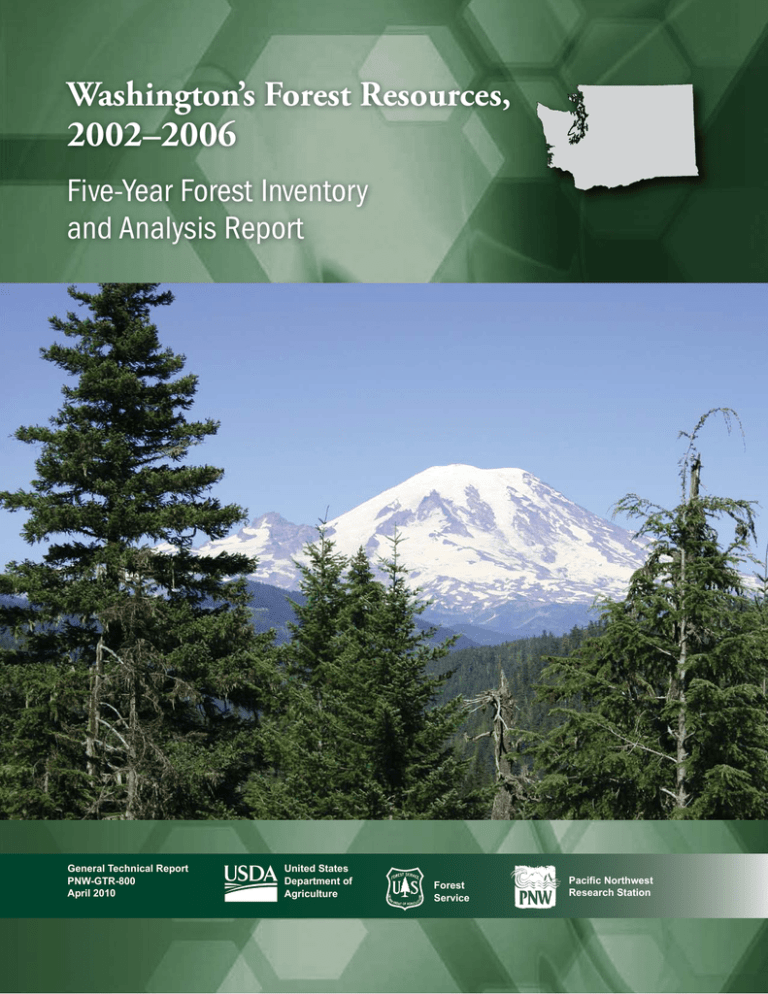 2002–2006 Washington’s Forest Resources, Five-Year Forest Inventory and ...