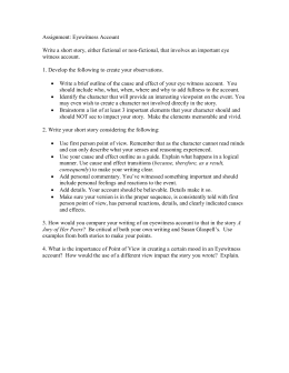 Guide to writing an eyewitness account