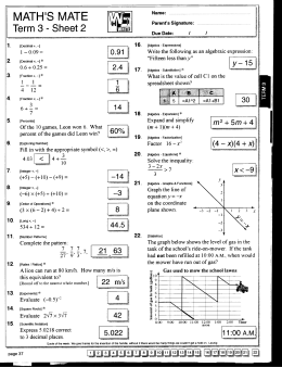 Sheet 3 MATHIS MATE Term