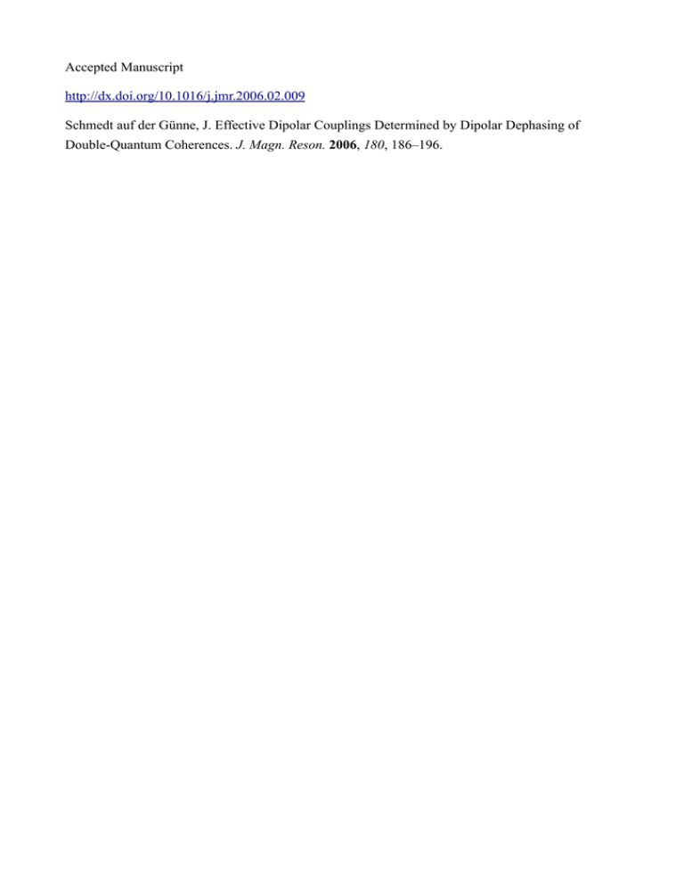 Accepted Manuscript Accepted Manuscript