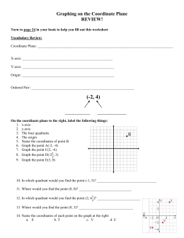 Coordinate Vocabulary Answer Key