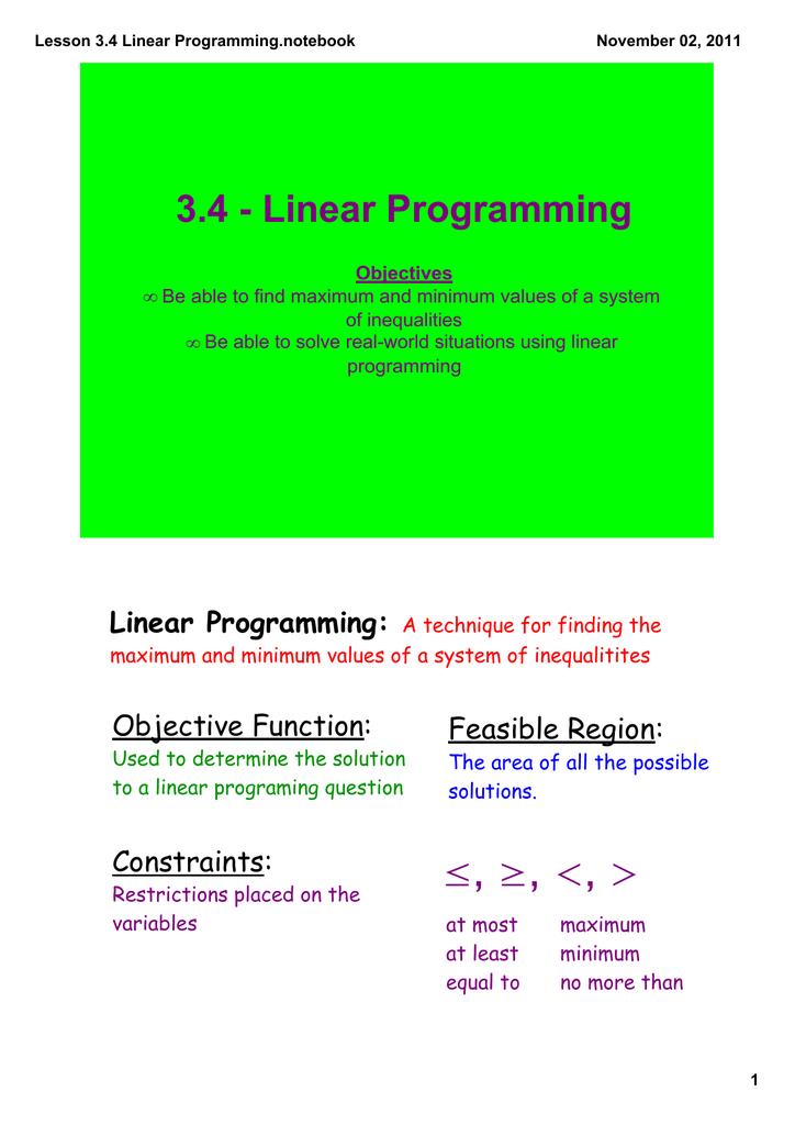40 Linear Programming Worksheet With Answers Worksheet Information