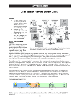 Joint Mission Planning Systems (JMPS)