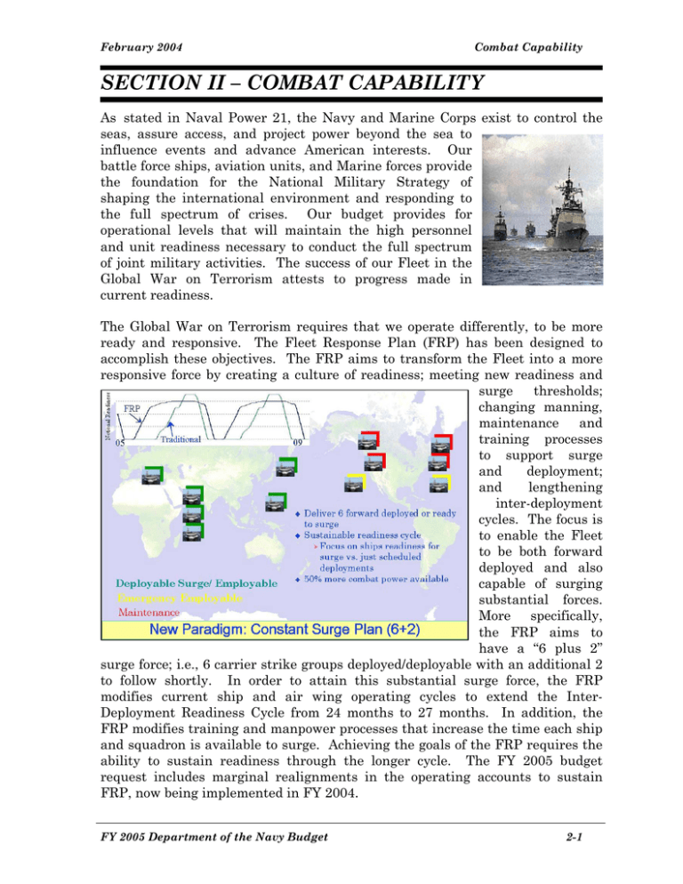 SECTION II – COMBAT CAPABILITY