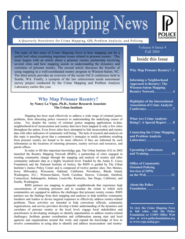 Crime Mapping News