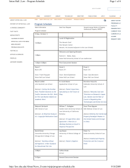 Campus Map Legend - Seton Hall University