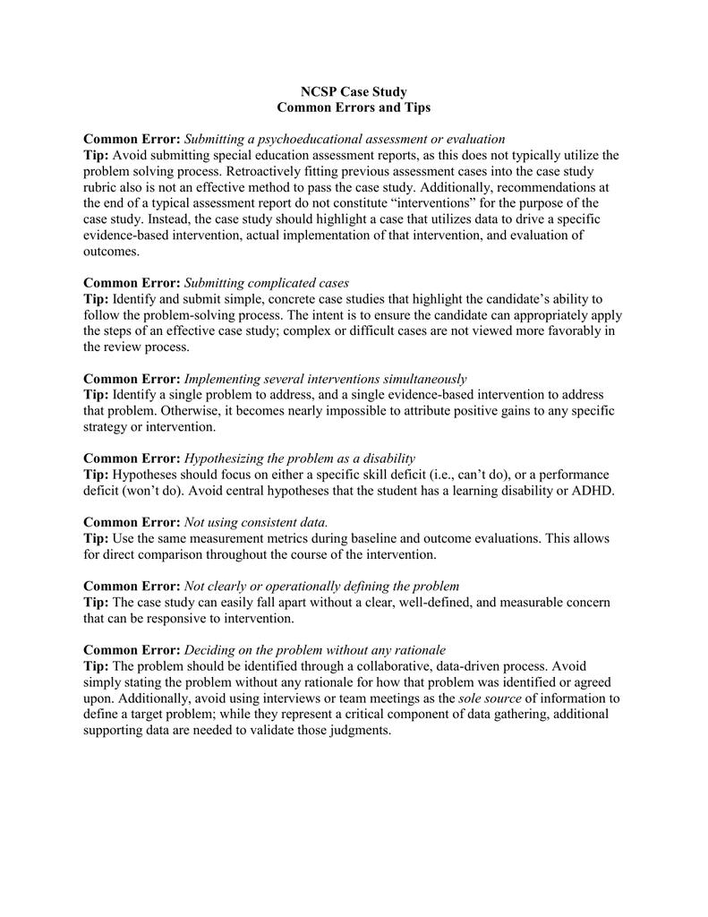  Case Study Problem Solving Problem Solving Case Study Example 2019 