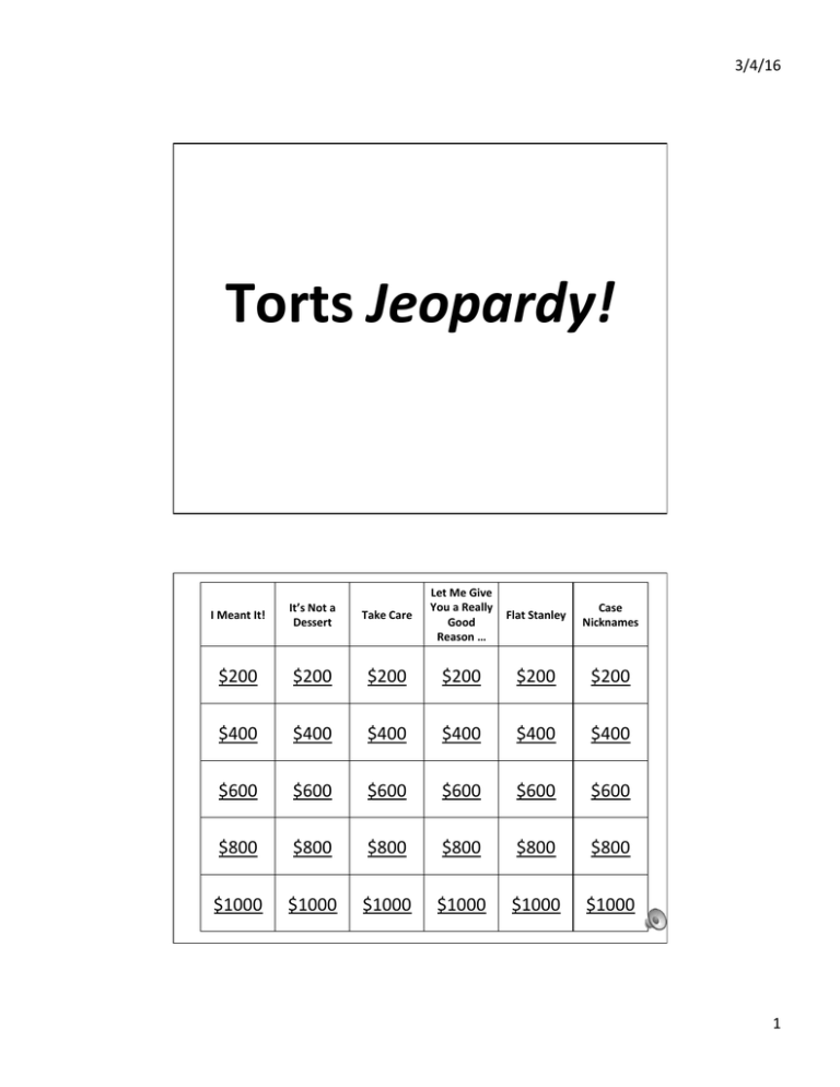 Jeopardy Jeopardy