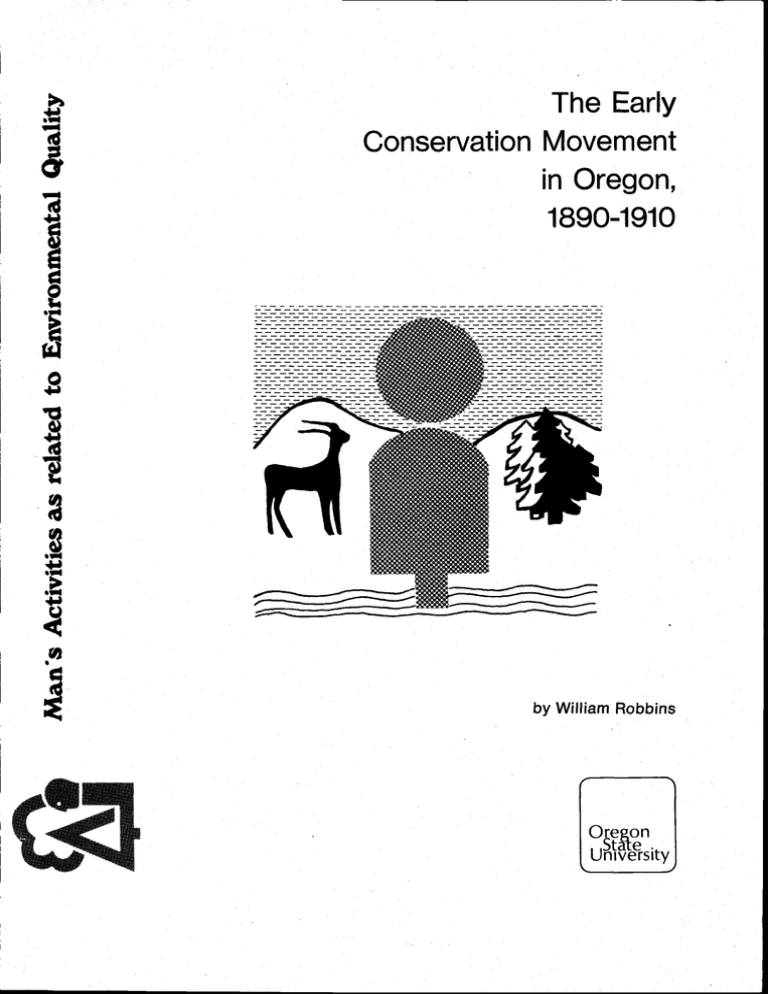 The Early Conservation Movement in Oregon, 1890-1910