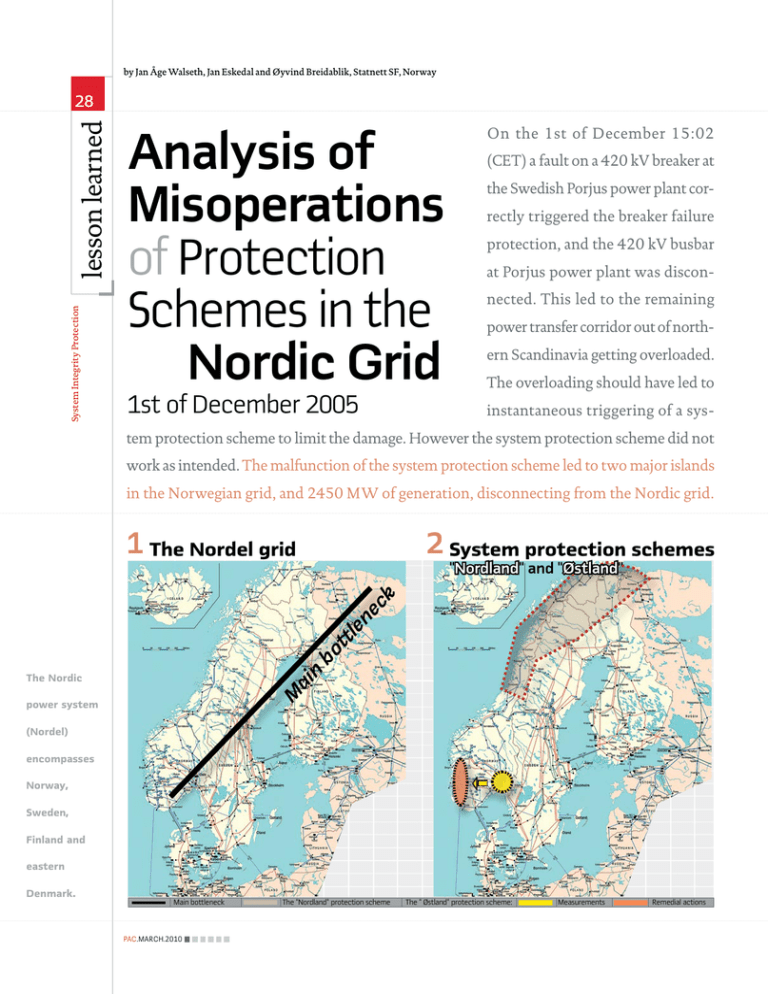 Nordic Grid Protection Scheme Misoperations Analysis