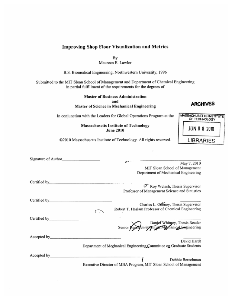Improving Shop Floor Visualization and Metrics