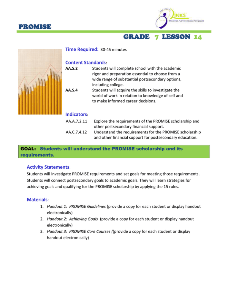 PROMISE GRADE LESSON