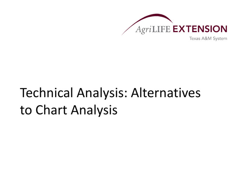 Technical Analysis Alternatives To Chart Analysis