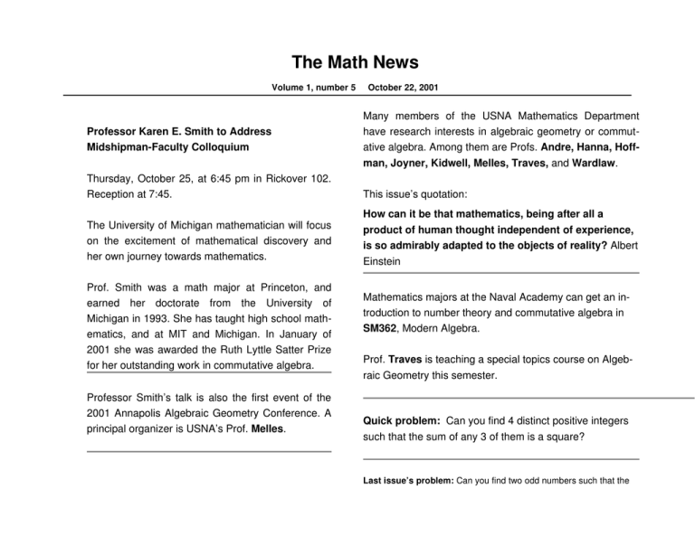 The Math News