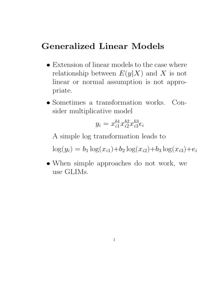 Generalized Linear Models
