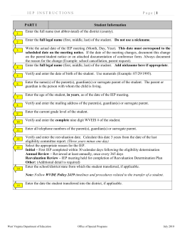 Sample IEP Assessment Request Letter