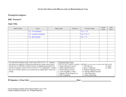 Delegation of Authority Log