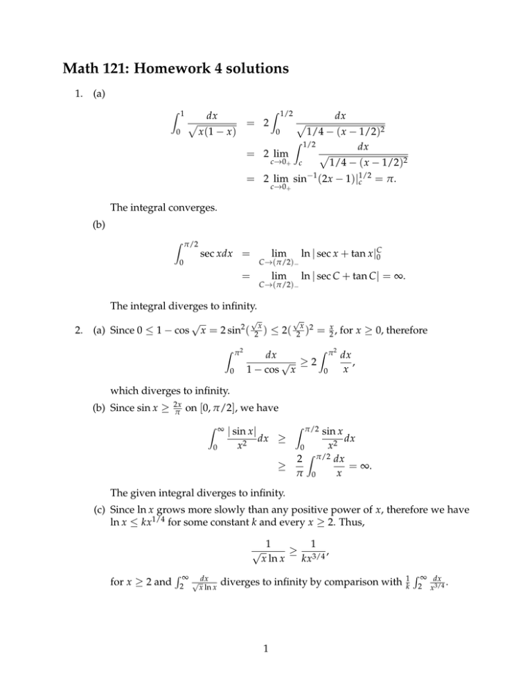 Math 121 Homework 4 Solutions 