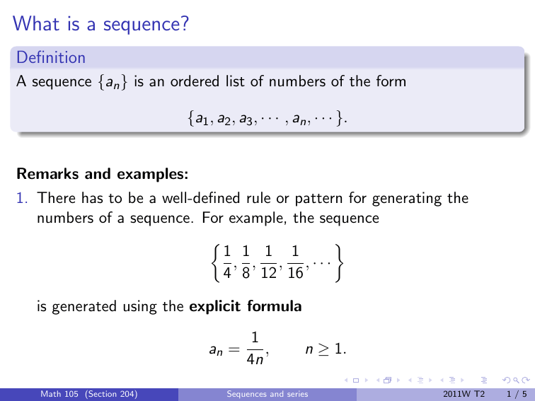 What Is A Sequence Definition