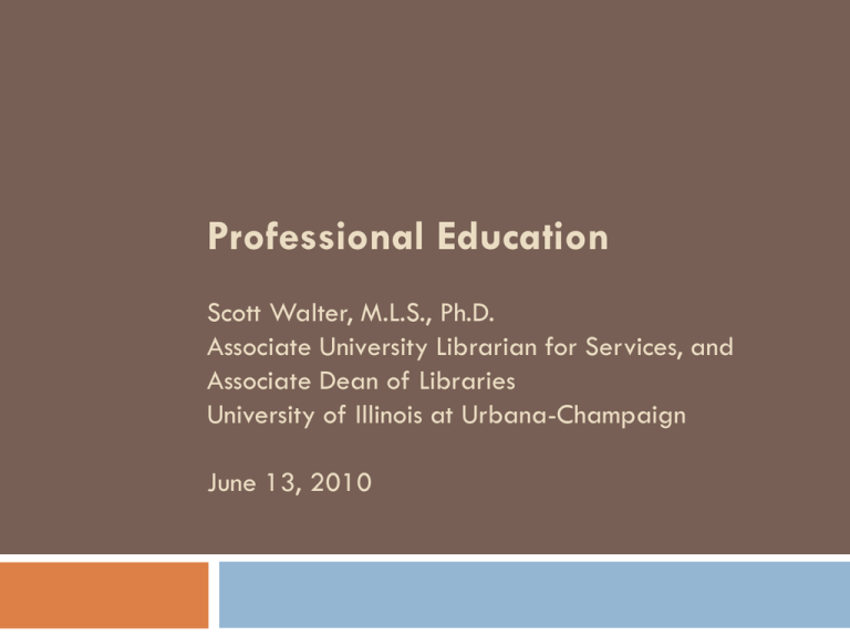 Professional Education