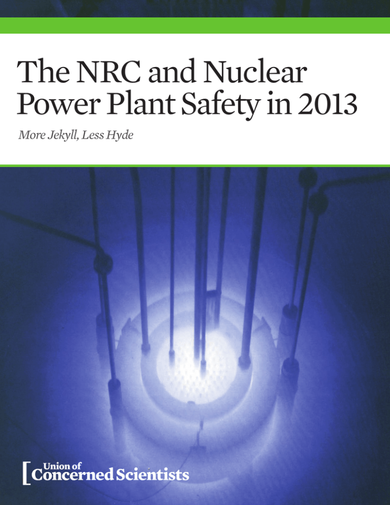 The NRC and Nuclear Power Plant Safety in 2013 series title