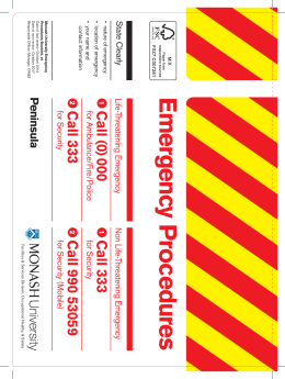Emergency Colour Chart for Buildings with a Single Fire Alarm Signal