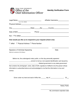 Verification of Identity and Statement of Educational Purpose ...