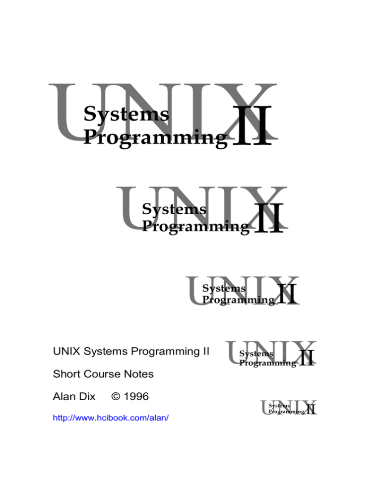 UNIX II