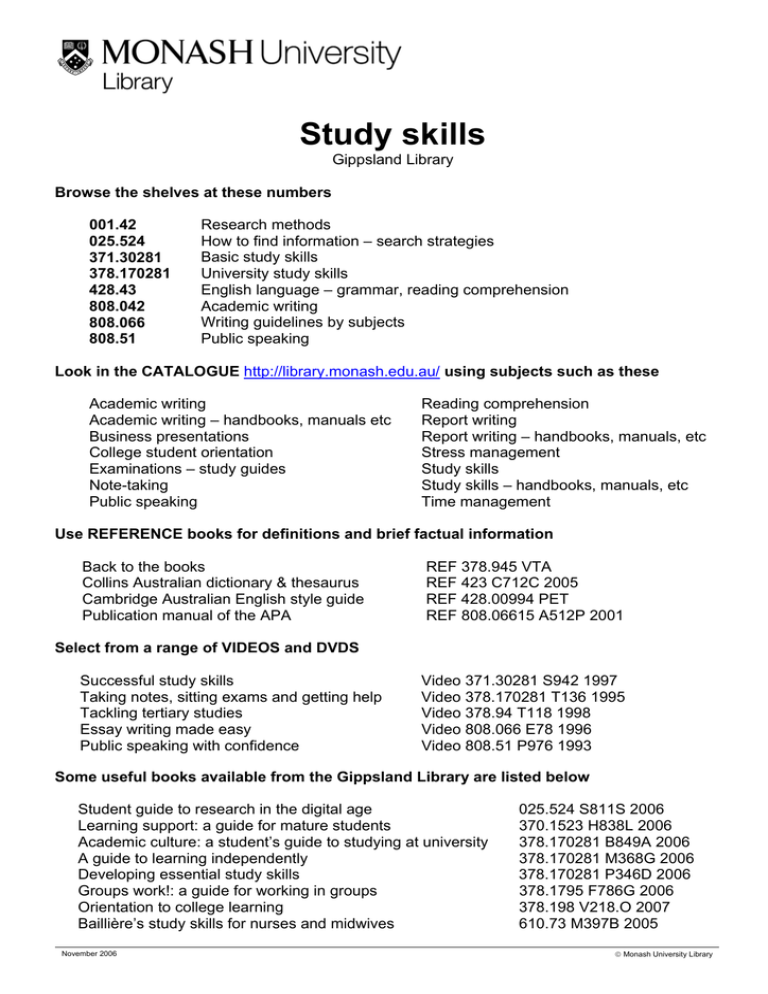 Study Skills