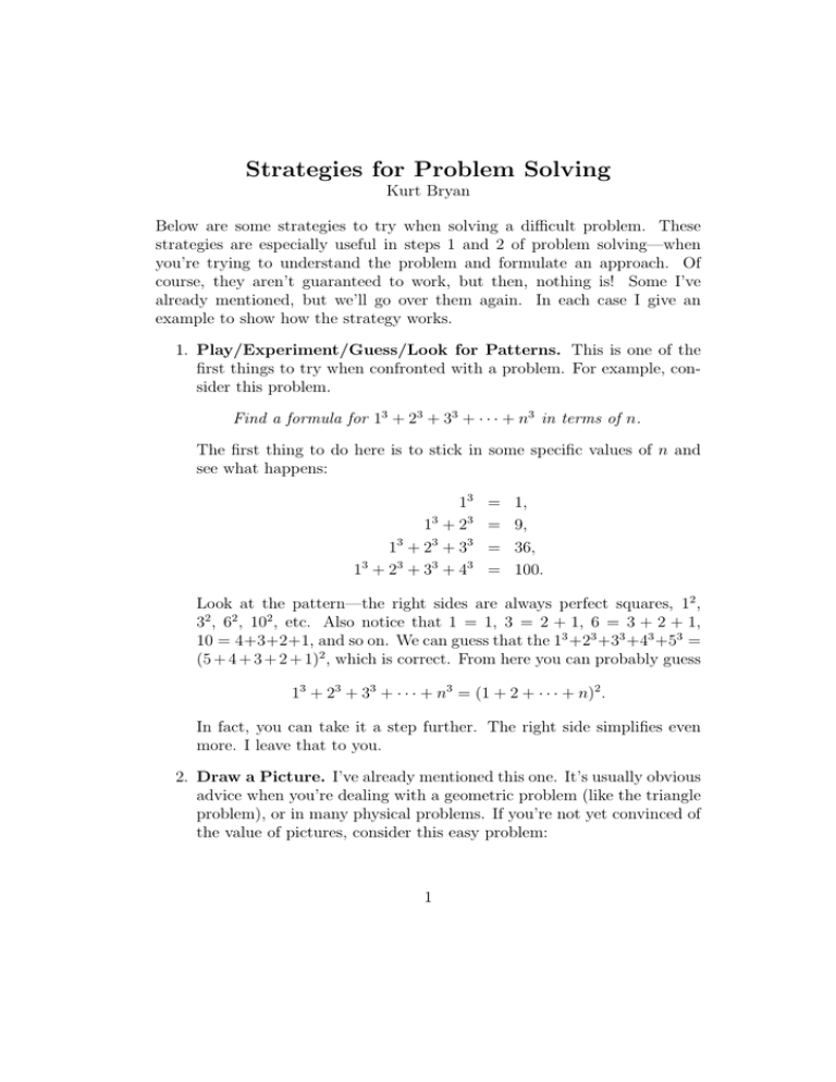 Strategies For Problem Solving