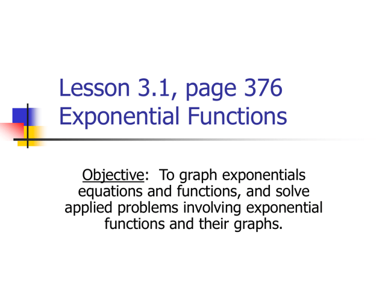 Lesson 3 1 Page 376 Exponential Functions