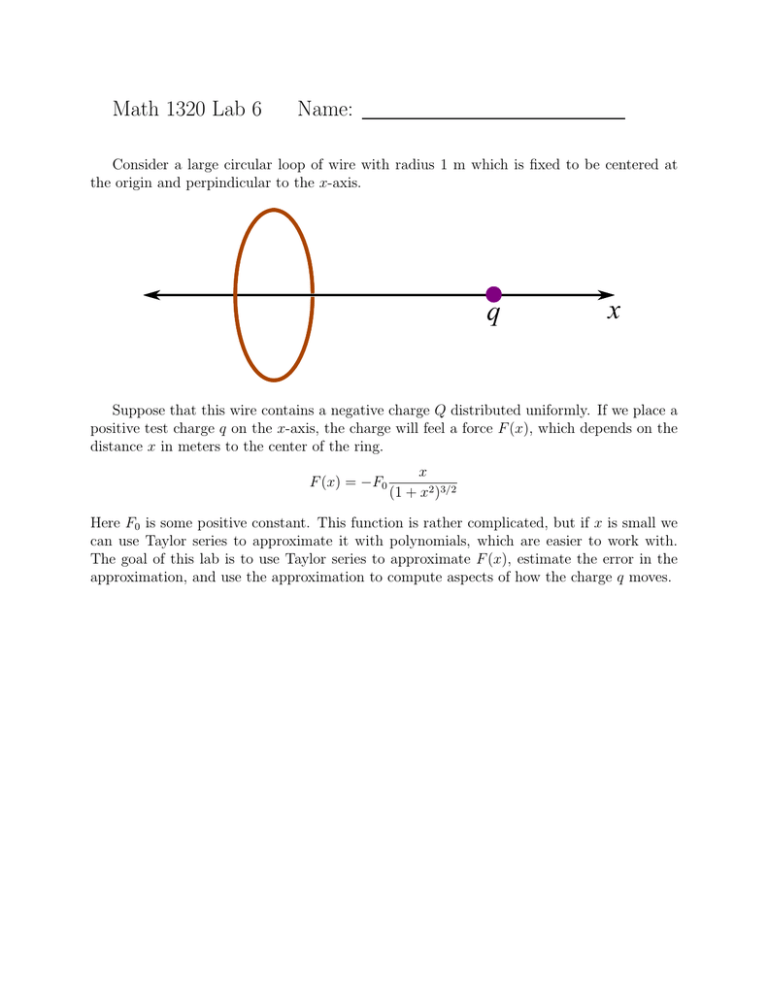 Math 1320 Lab 6 Name 
