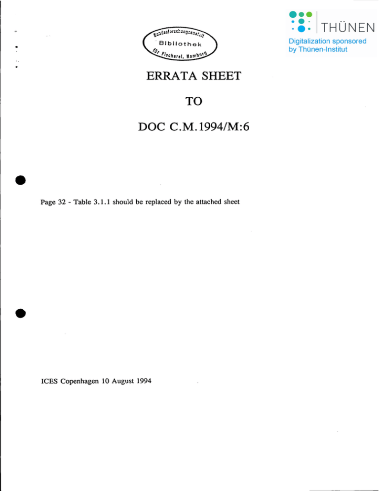 O(v TO ERRATA SHEET