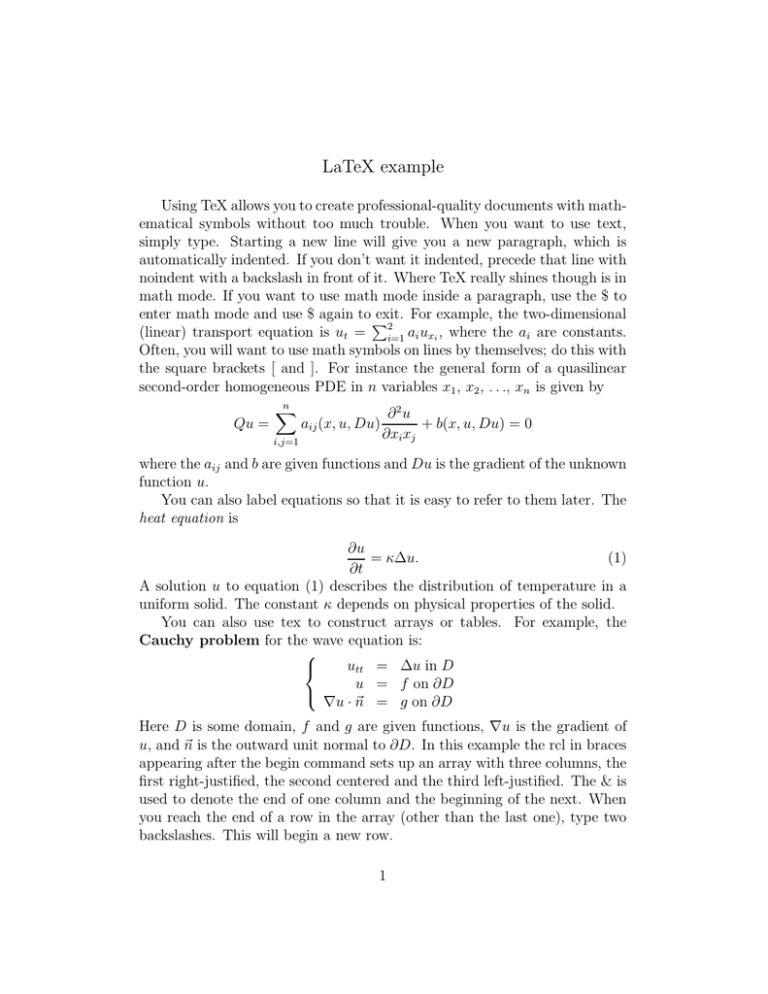 LaTeX Example