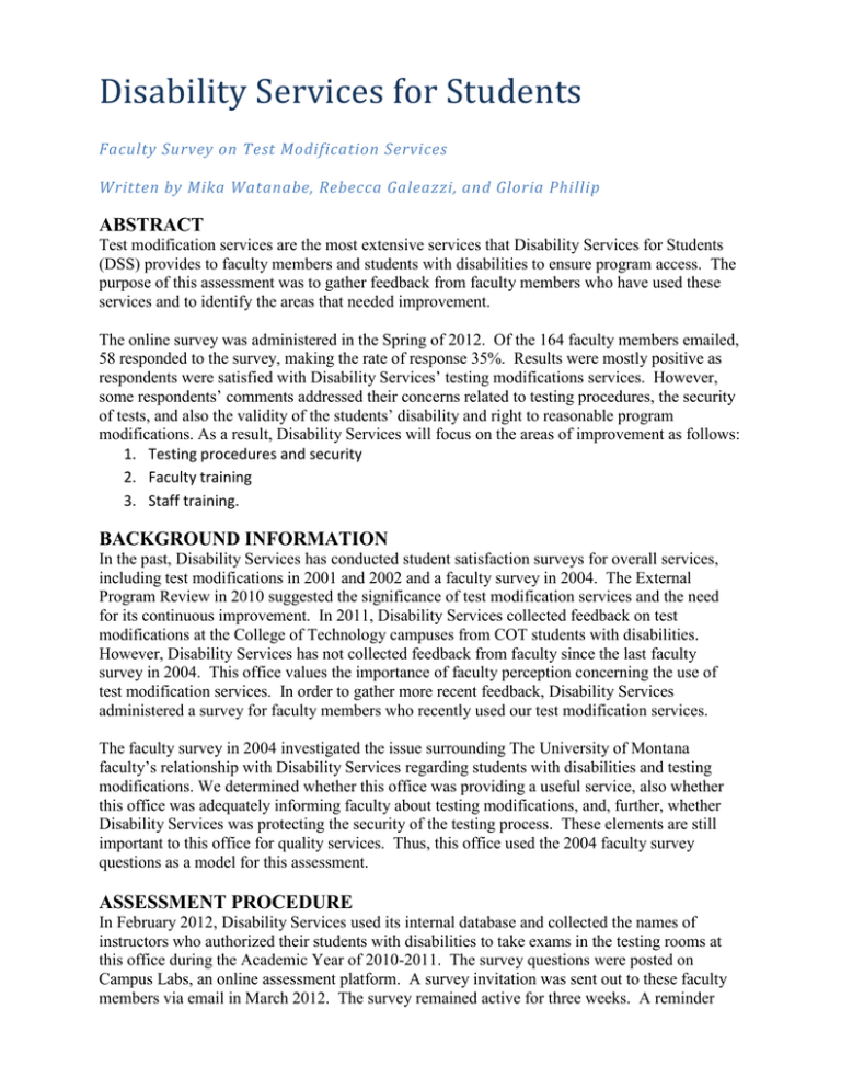 Disability Services for Students