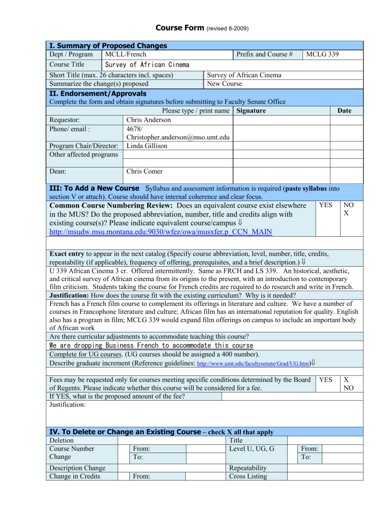 Course Form course-form