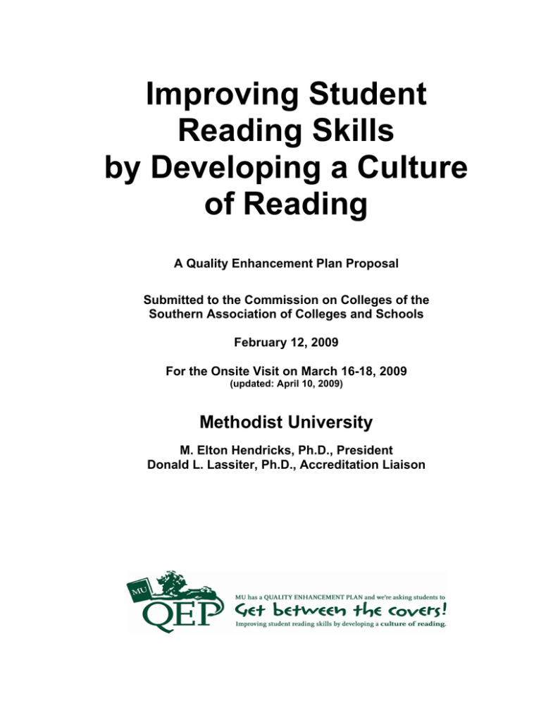 Improving Student Reading Skills by Developing a Culture of Reading