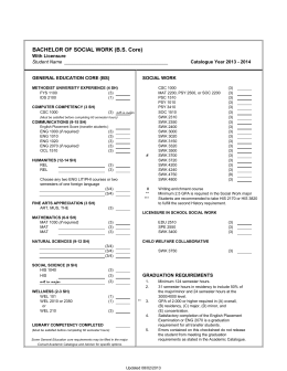 BSW/MSW CHEAT SHEET