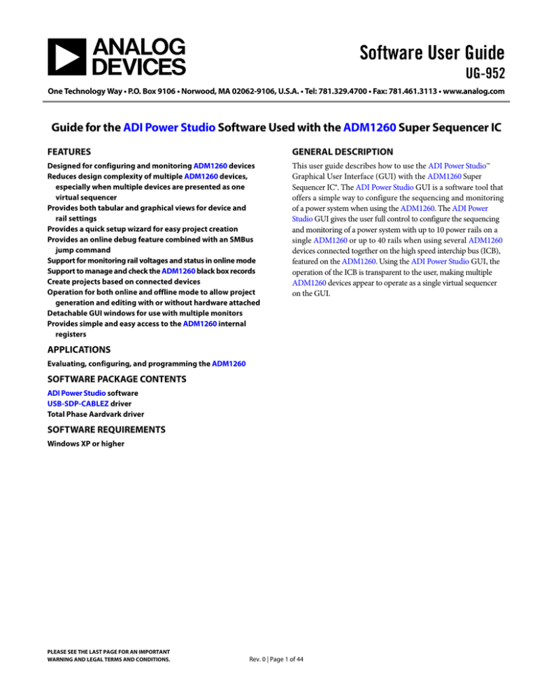 Software User Guide UG-952