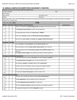 Laboratory Inspection Checklist