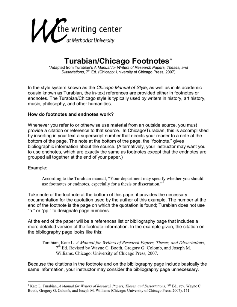 Expository Essay Turabian Endnotes Example Paper