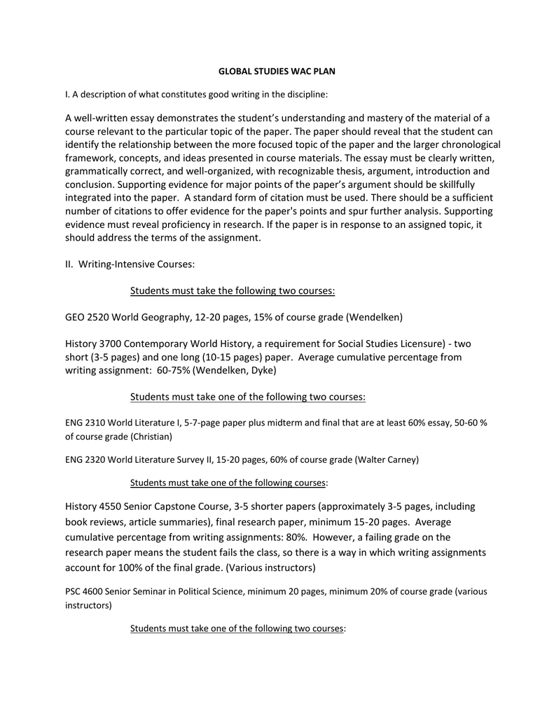 A Well written Essay Demonstrates The Student s Understanding And 