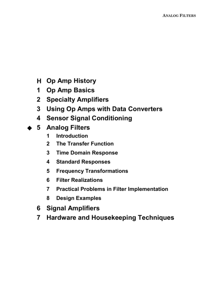 H Op Amp History 1 Op Amp Basics
