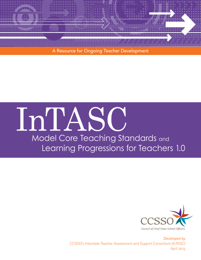 InTASC Model Core Teaching Standards Learning Progressions for Teachers ...