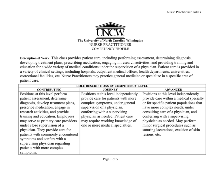 NURSE PRACTITIONER NURSE PRACTITIONER