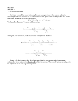 Experiment 5: Springs in Series and Parallel