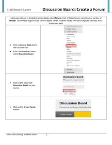 Discussion board rubric