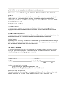The Externship Evaluation Form